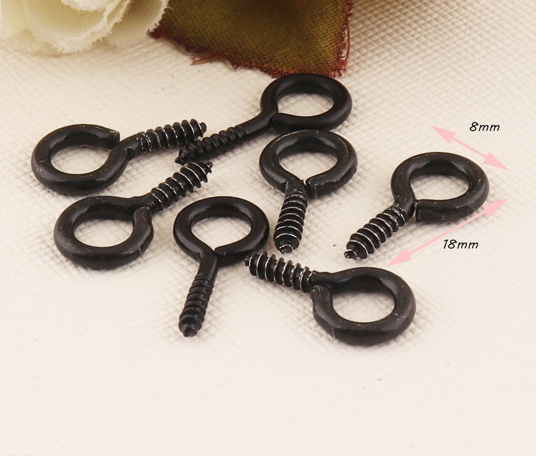 Mini Eye Hooks, Screw Eye Bails,black Eye Loops Screws,plated Screw Eye ...
