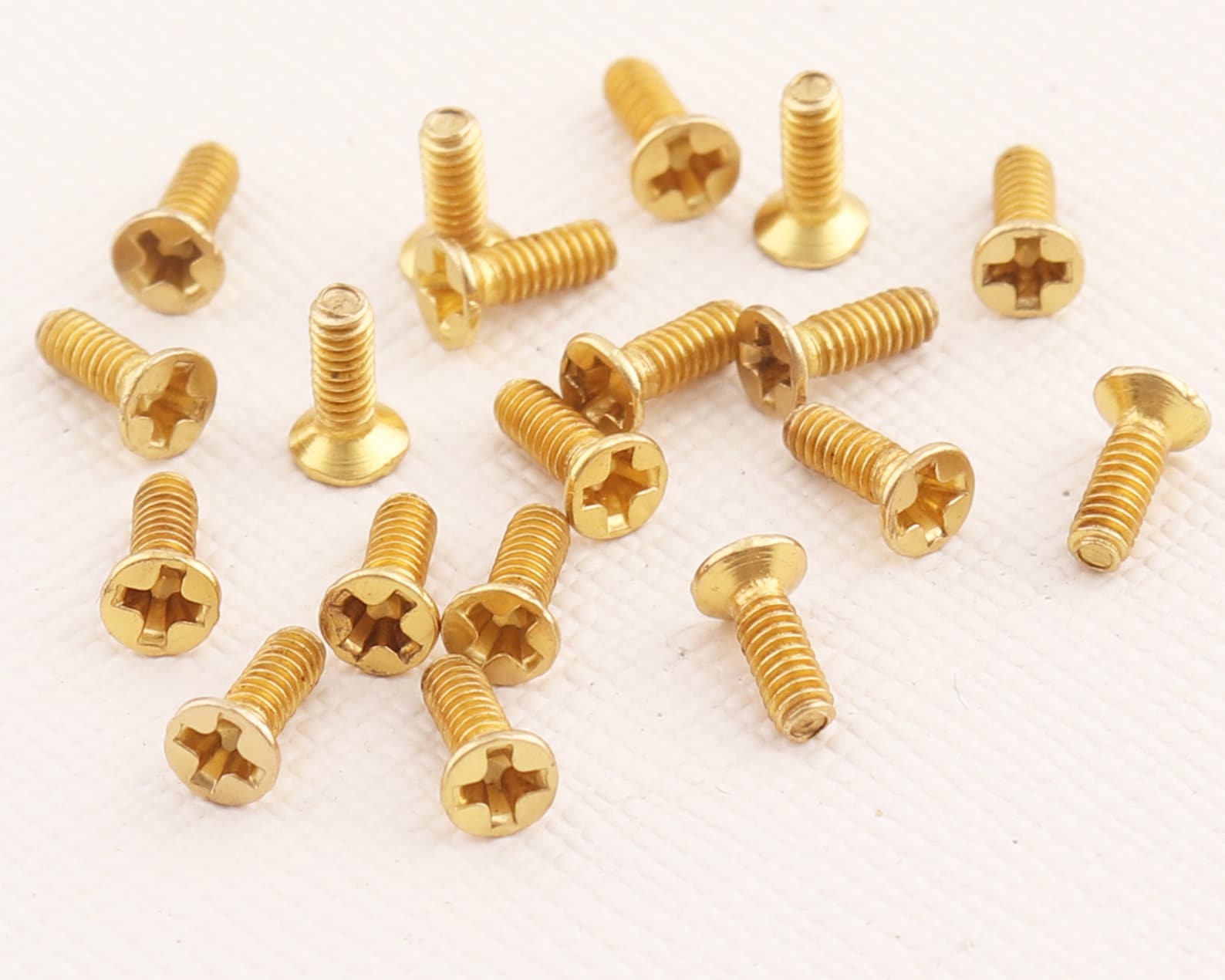Gold Flat Round Head Bugle Tapping Screw Belt Tip Buckle Mini Tiny ...