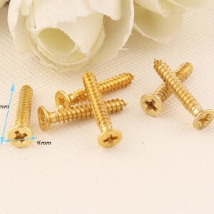 Light Gold Small Screws,160pcs Slotted Screws,wood Screws,hinge Screws ...