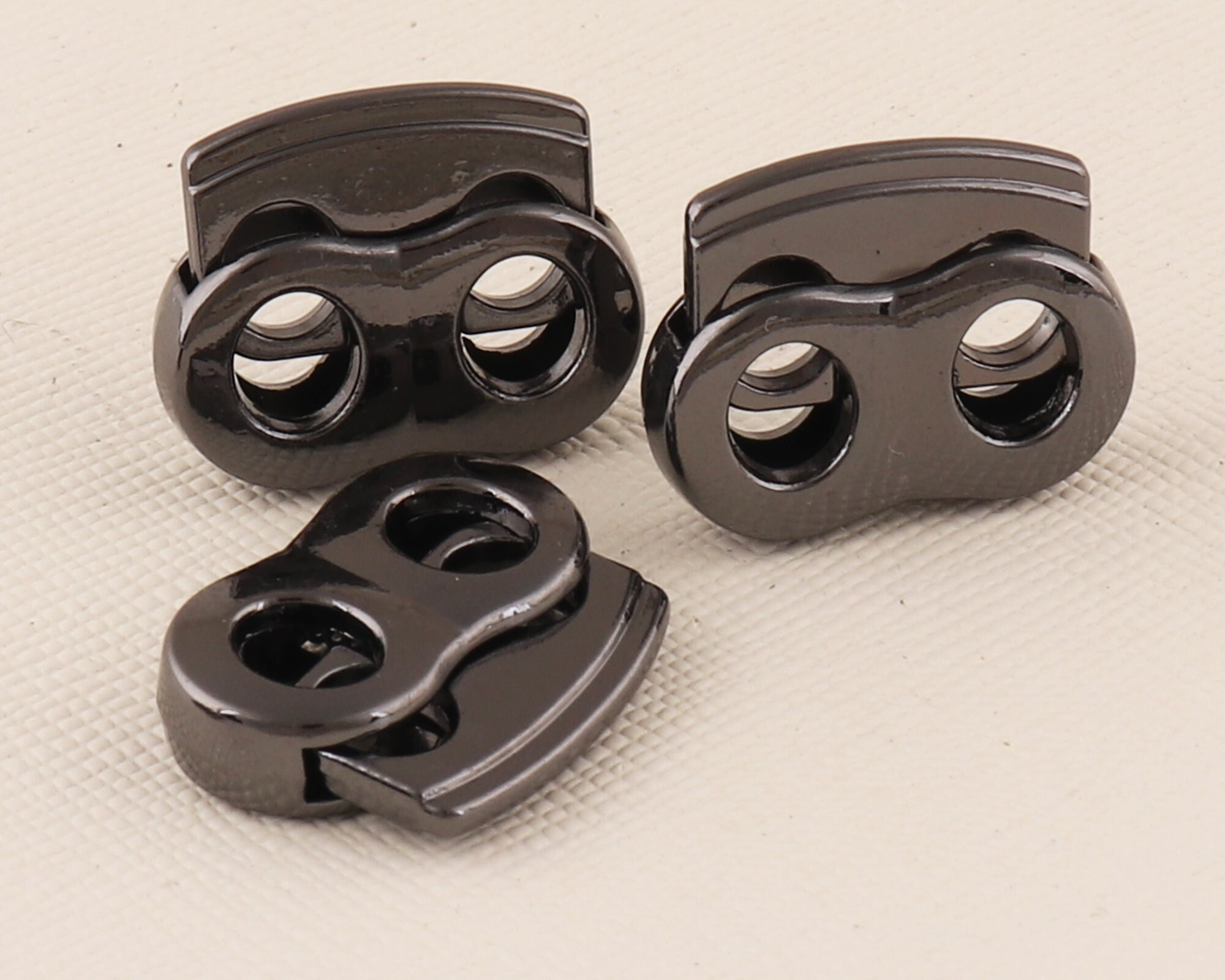 Stopper Toggle Lock Ends Gun black Cord Lock Double | Etsy