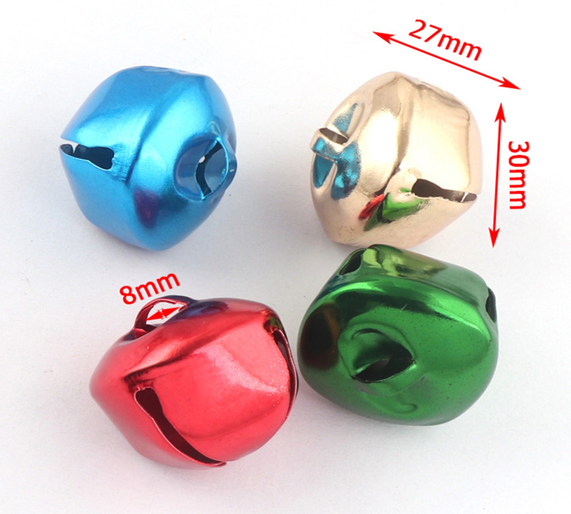 Red Blue Green Pale Gold 30mm Jingle Bells Charms,vintage Teddy Bear ...