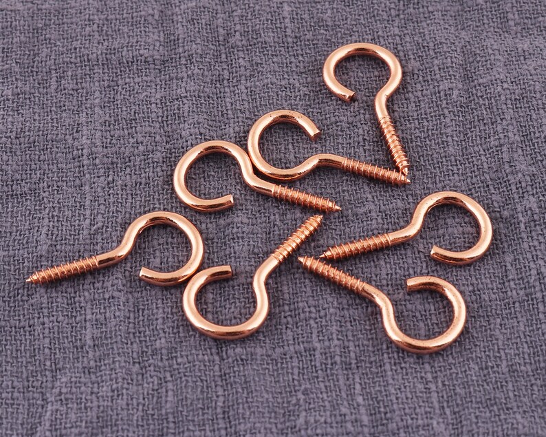 Rose Gold Screw Eyelet 80pcs Mini Eye Hooks 12mm Screw - Etsy