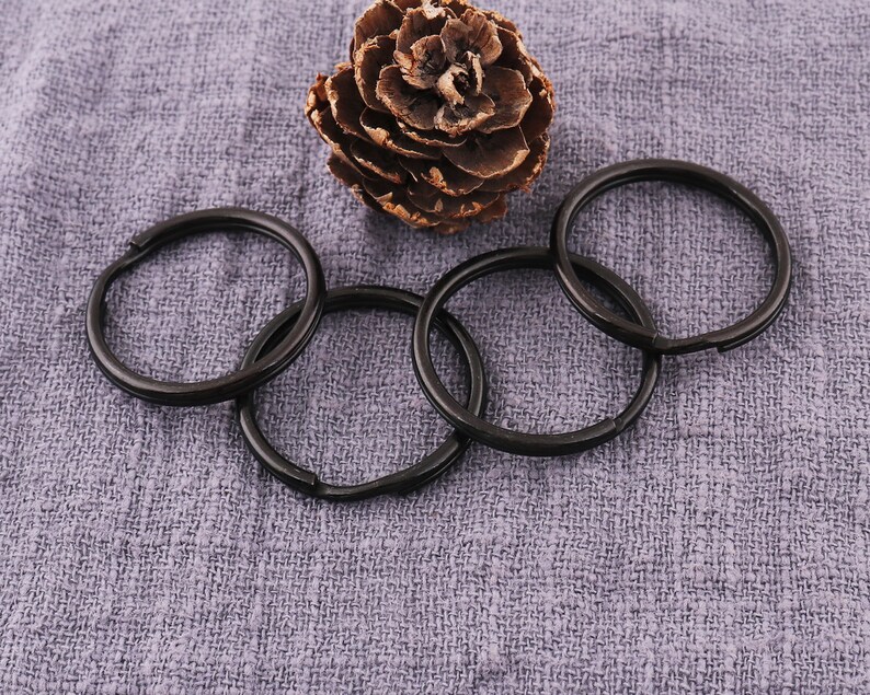 Black Key Chain Ring 30pcs Metal Key Rings 30mm Jump Rings - Etsy