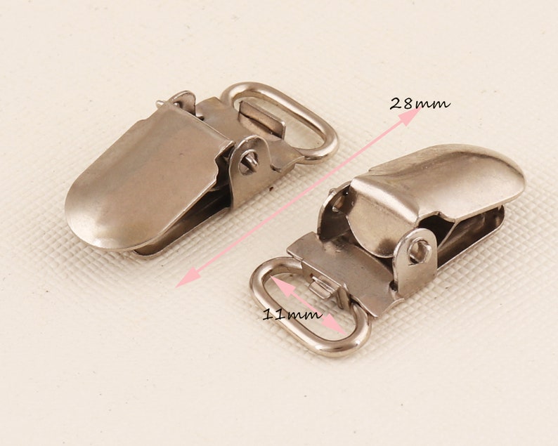 Metal Suspender ClipsSilver Metal Pacifier Clips Buckles | Etsy