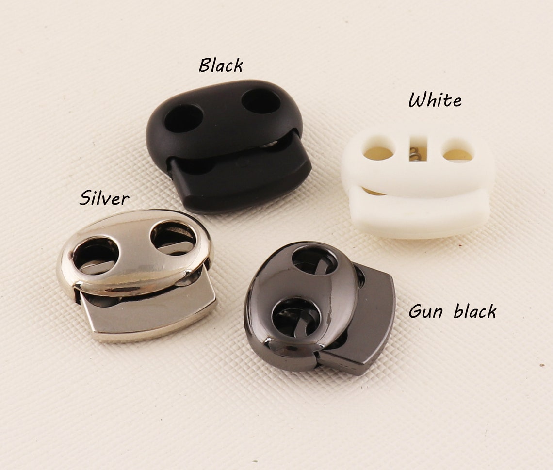 Spring Cord Lock-black/white/silver/gun Black Cord Lock - Etsy