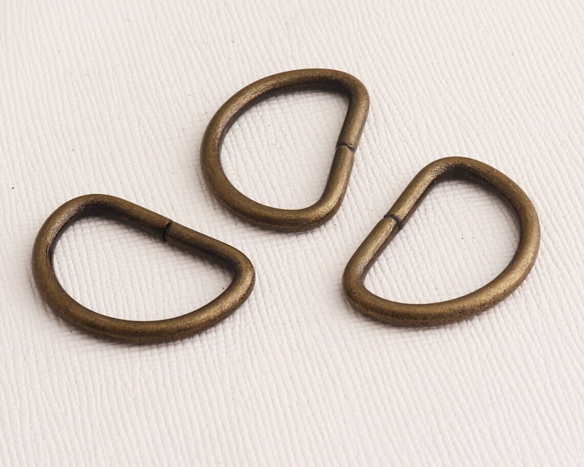 Half D-shaped Metal Bucklesantique Bronze D Rings for | Etsy