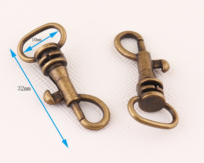 Bronze lobster clasp Metal Claw Clasp 10mm Swivel lobster | Etsy