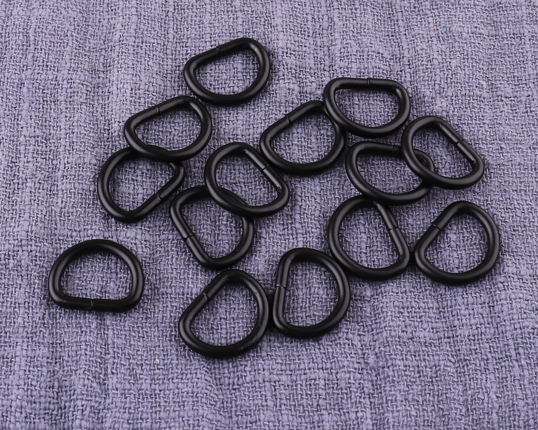 100pcs Strap Rings , Jump Rings,15mm Non Welded D-rings, Metal D Rings ...