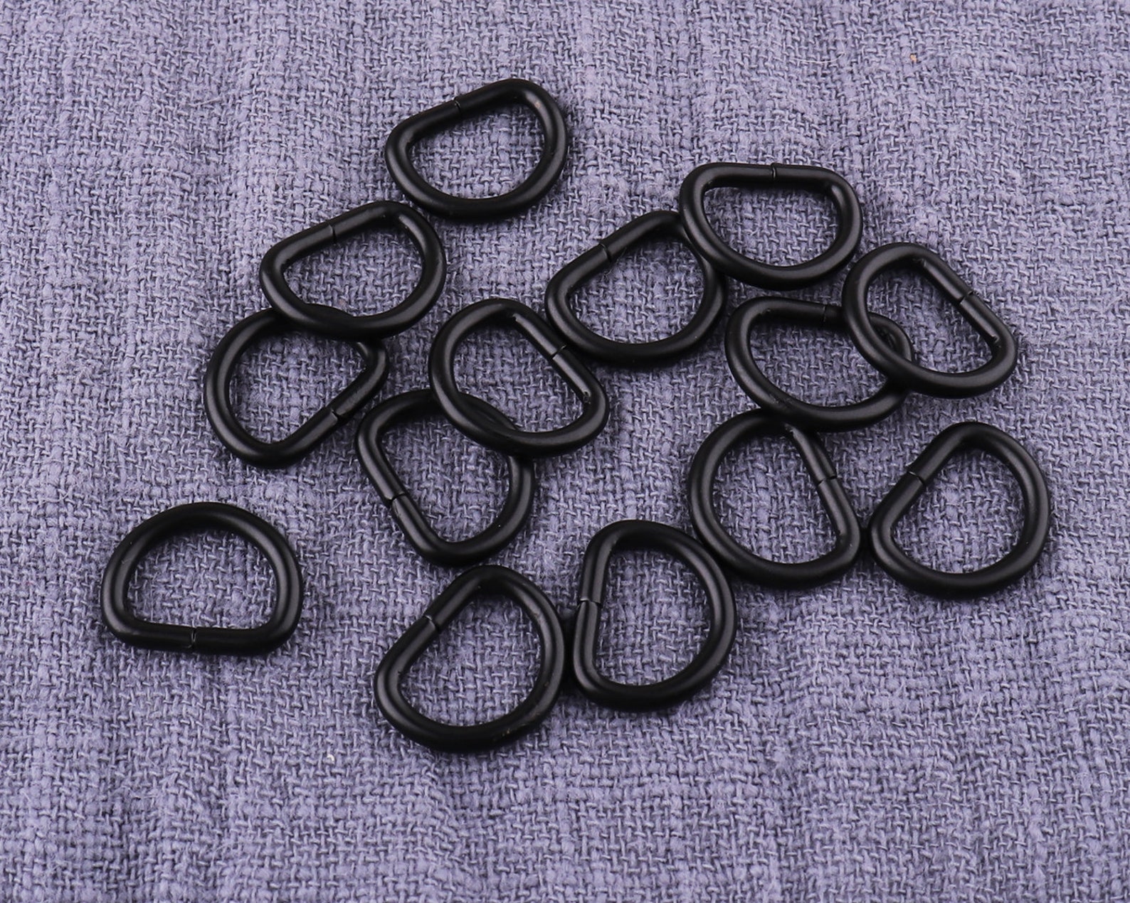 100pcs Strap Rings , Jump Rings,15mm Non Welded D-rings, Metal D Rings ...