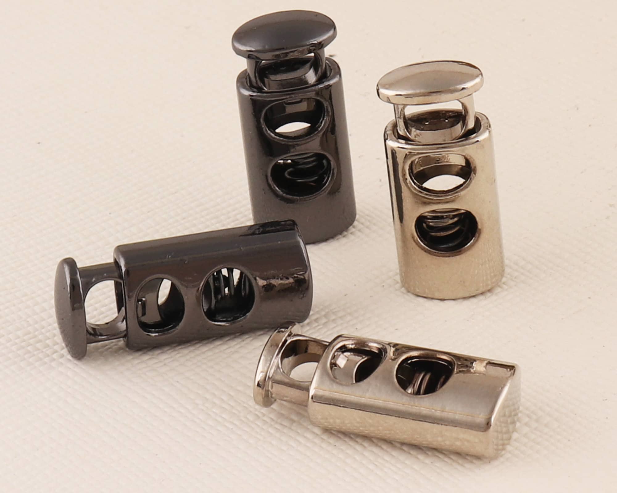 Barrel Lock Toggle Cord Stoppers,silver/gunmetal Cord Stopper Lock End ...