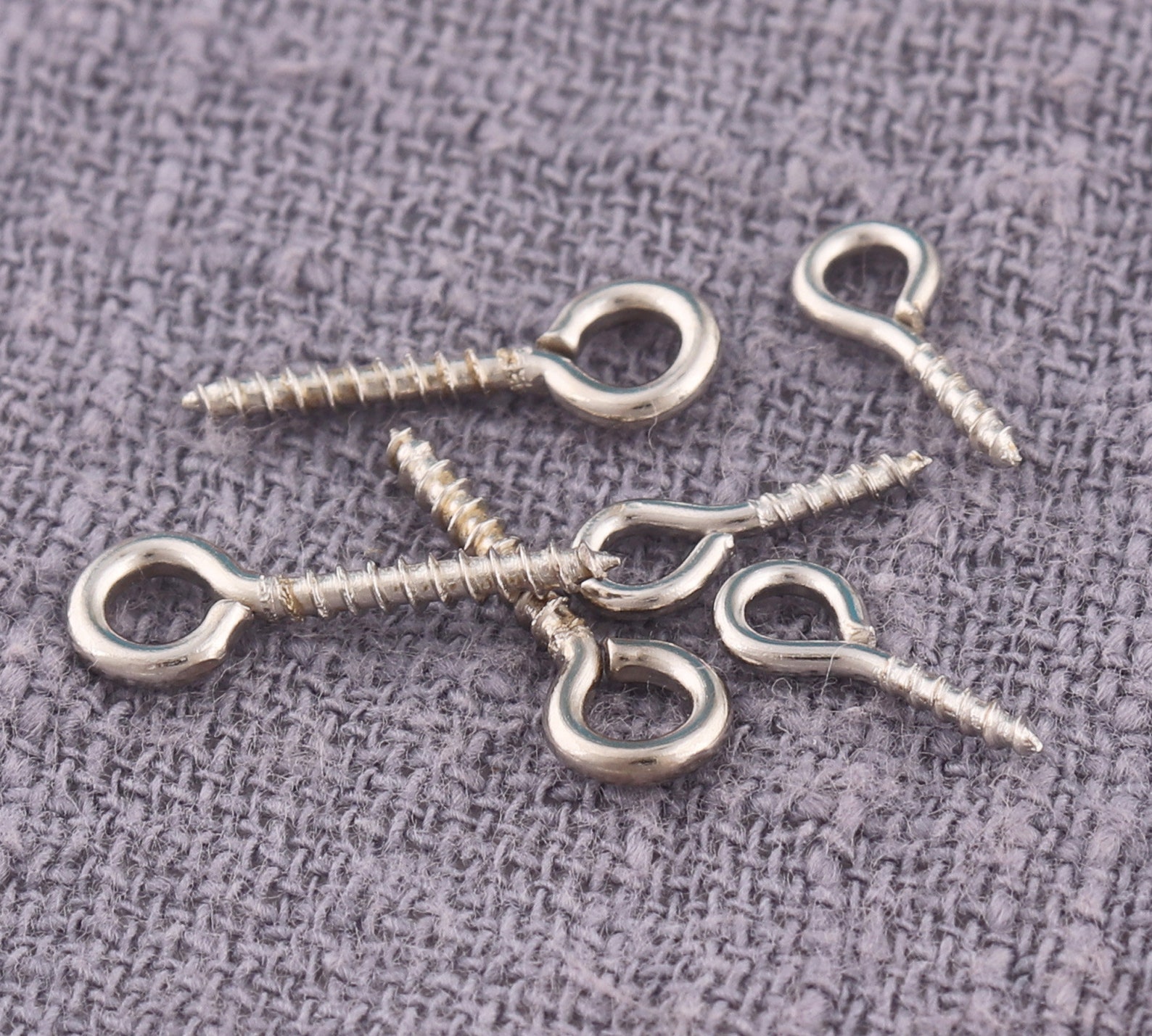 Silver Craft Eye Screwsscrew Eye Hook Bail Pinsplated Screw - Etsy