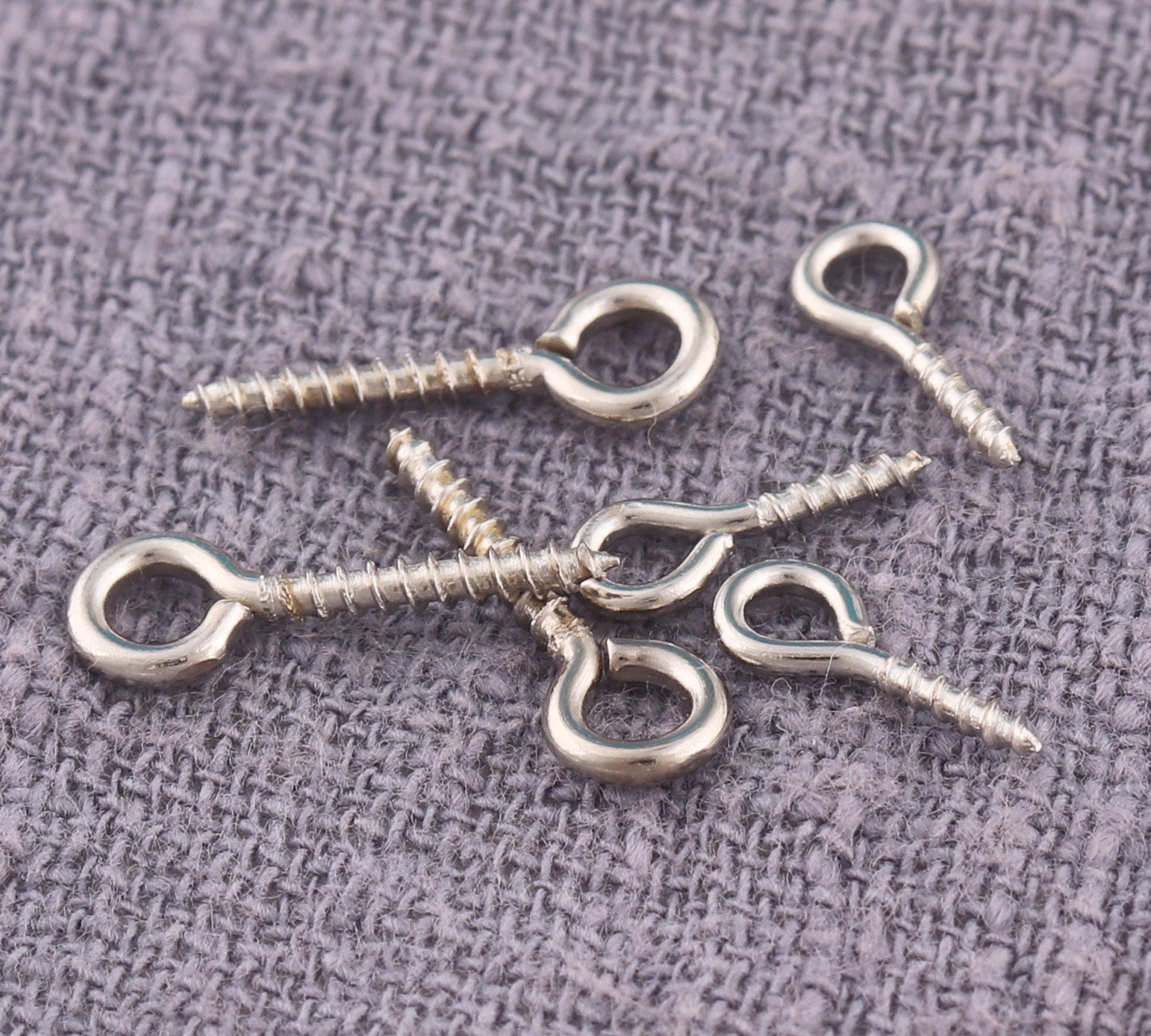 Silver Craft Eye Screwsscrew Eye Hook Bail Pinsplated Screw - Etsy