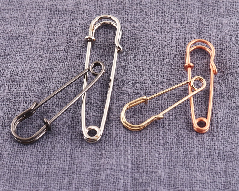 Safety Pins Brooch Pin Scatter Pin Silver/black/rose | Etsy