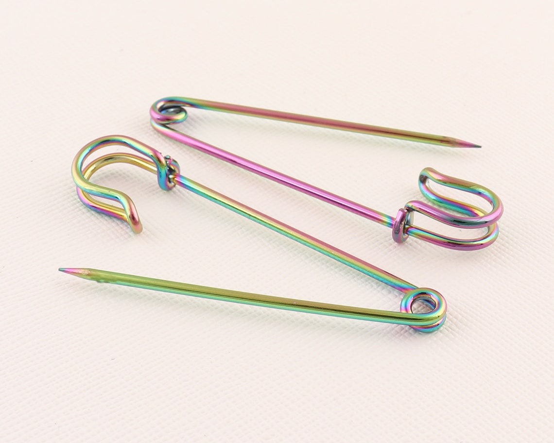 Jewelry Painted Safety Pin 56mmx14mm Jumbo Safety Pins12pcs | Etsy