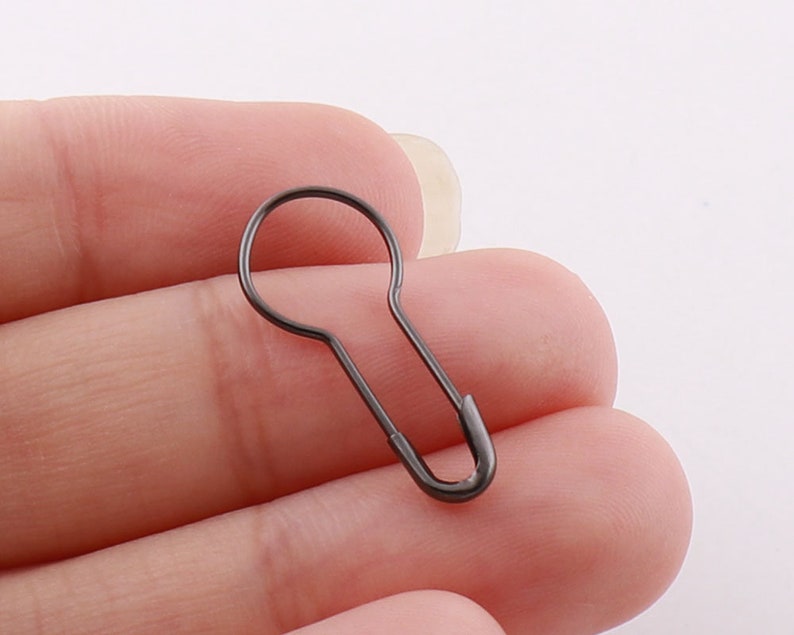100pcs 22mm Gunmetal Plated Pear Shaped Safety Pins Bulb - Etsy