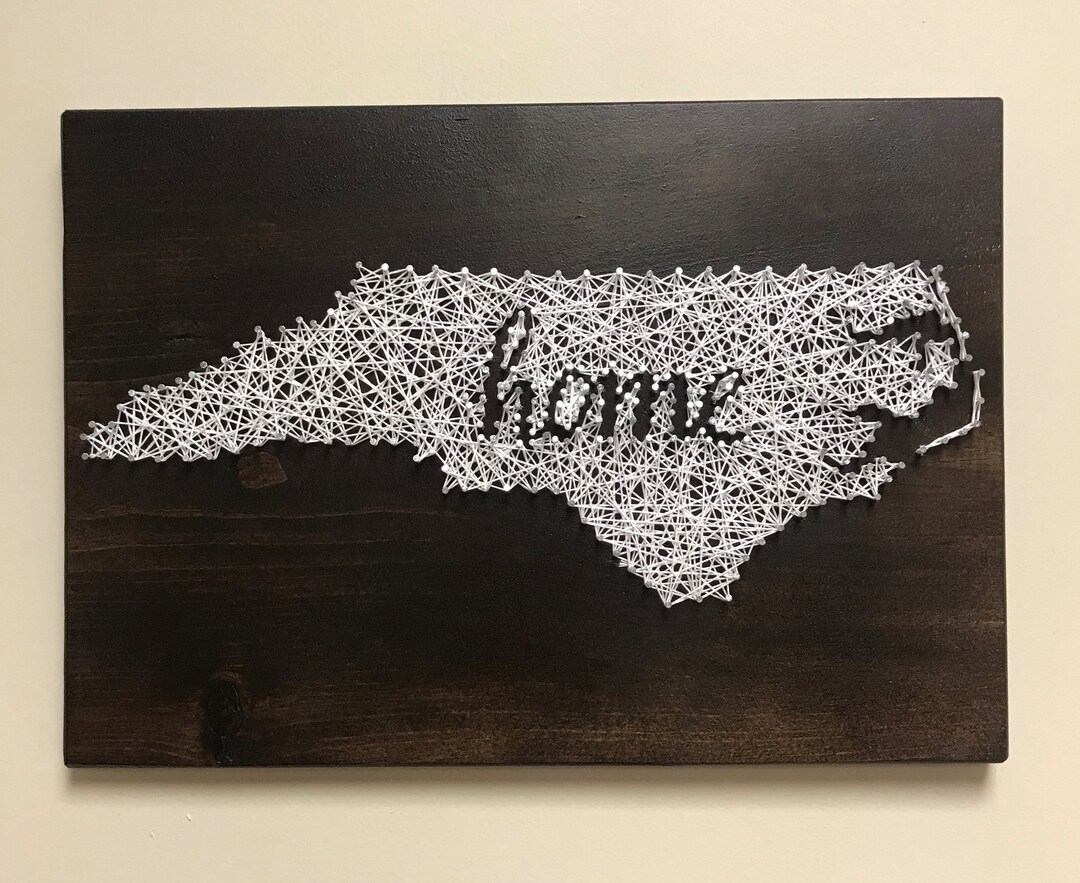 North Carolina String Art Home - Etsy