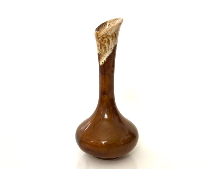 Vintage Anna Van Briggle Pottery Brown Drip Glaze Bud Vase Colorado ...