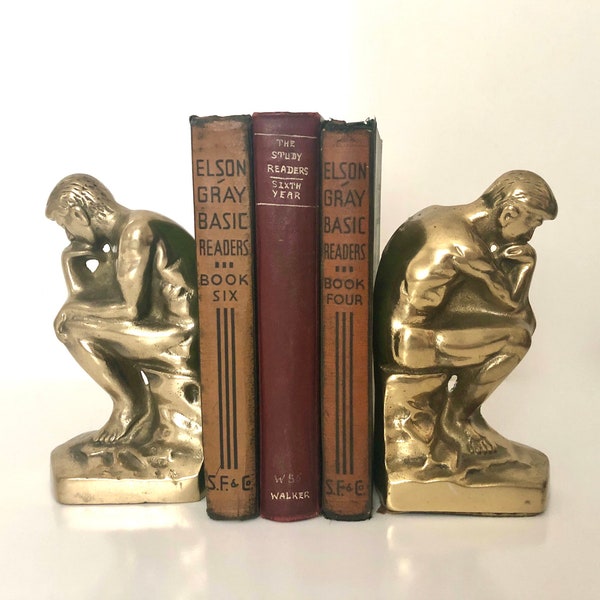 The Thinker Bookends - Etsy