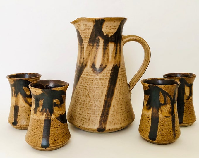 Gorgeous Rosene Zaros Studio Pottery Pitcher and Cup Set - Etsy