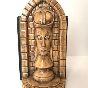 Vintage Ceramic King and Queen Chess Piece Bookends - Etsy