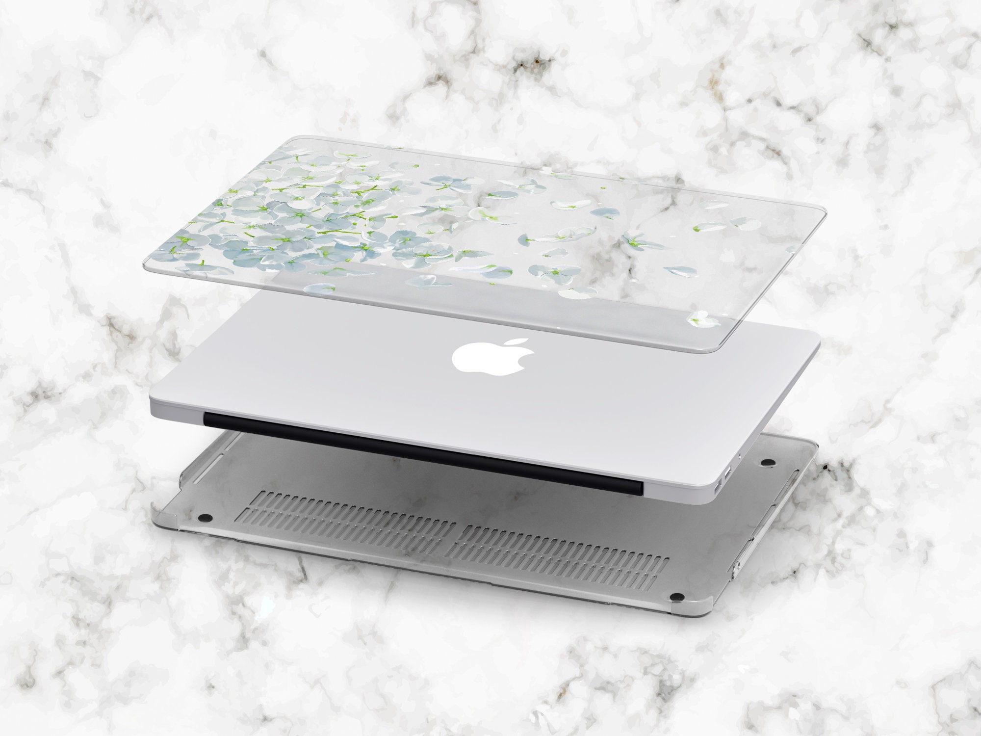 White Flowers Macbook Pro 16 Cover Macbook Air 13 M2 Hard Case - Etsy