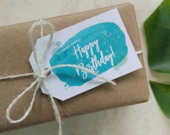 Happy birthday tags | Etsy