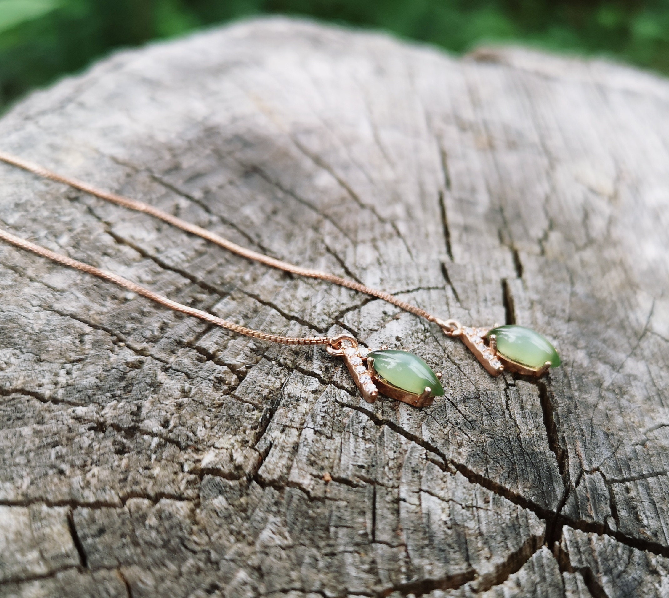 Authentic Green Nephrite Jade Siberian Cat's Eye Drop | Etsy