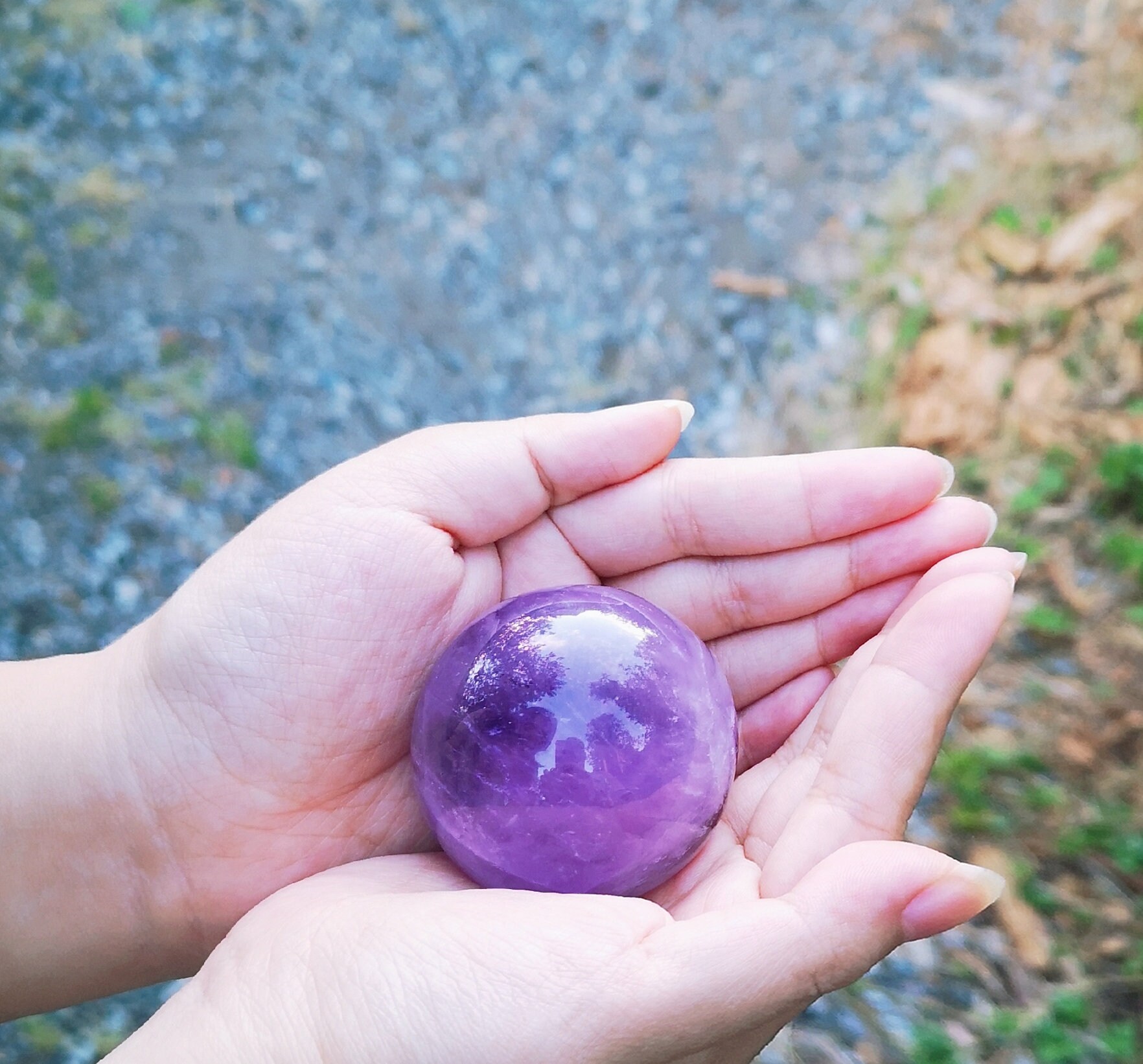 Natural Amethyst Crystal Ball for Magic Fengshui Meditation - Etsy