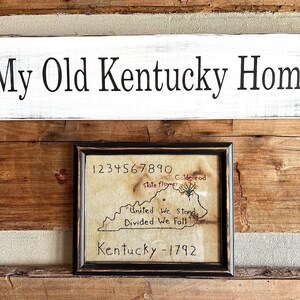 My Old Kentucky Home Kentucky Home Sign Farmhouse Style Wood Sign 6 X ...