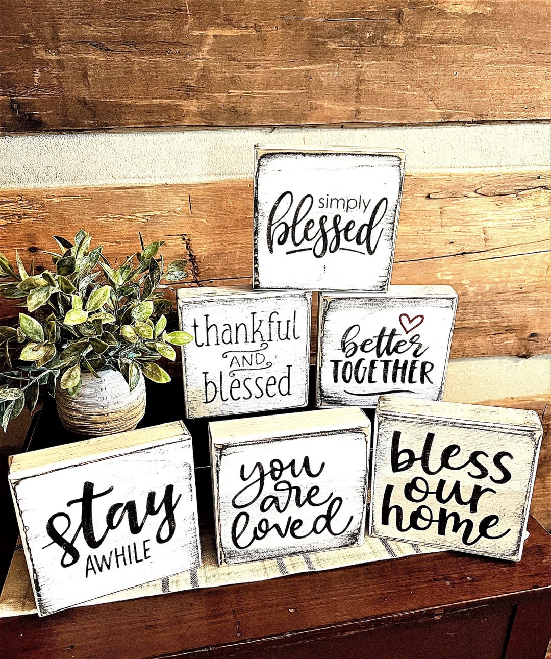 Small Wood Block Signs | Various Sayings | Home Decor - Etsy