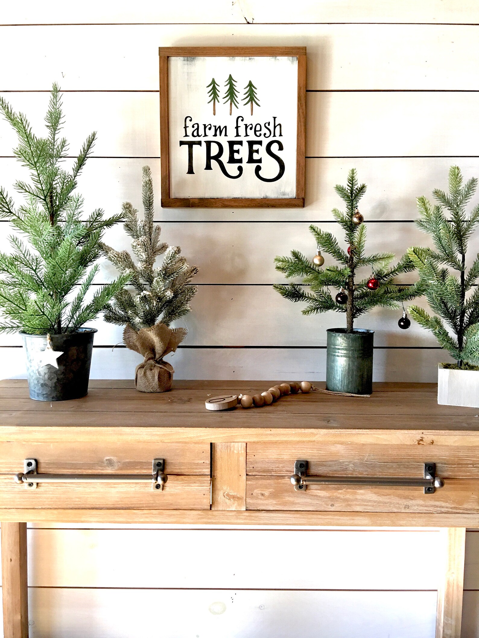 Farm Fresh Trees Wood Sign Rustic Christmas Sign Christmas Wall Decor ...