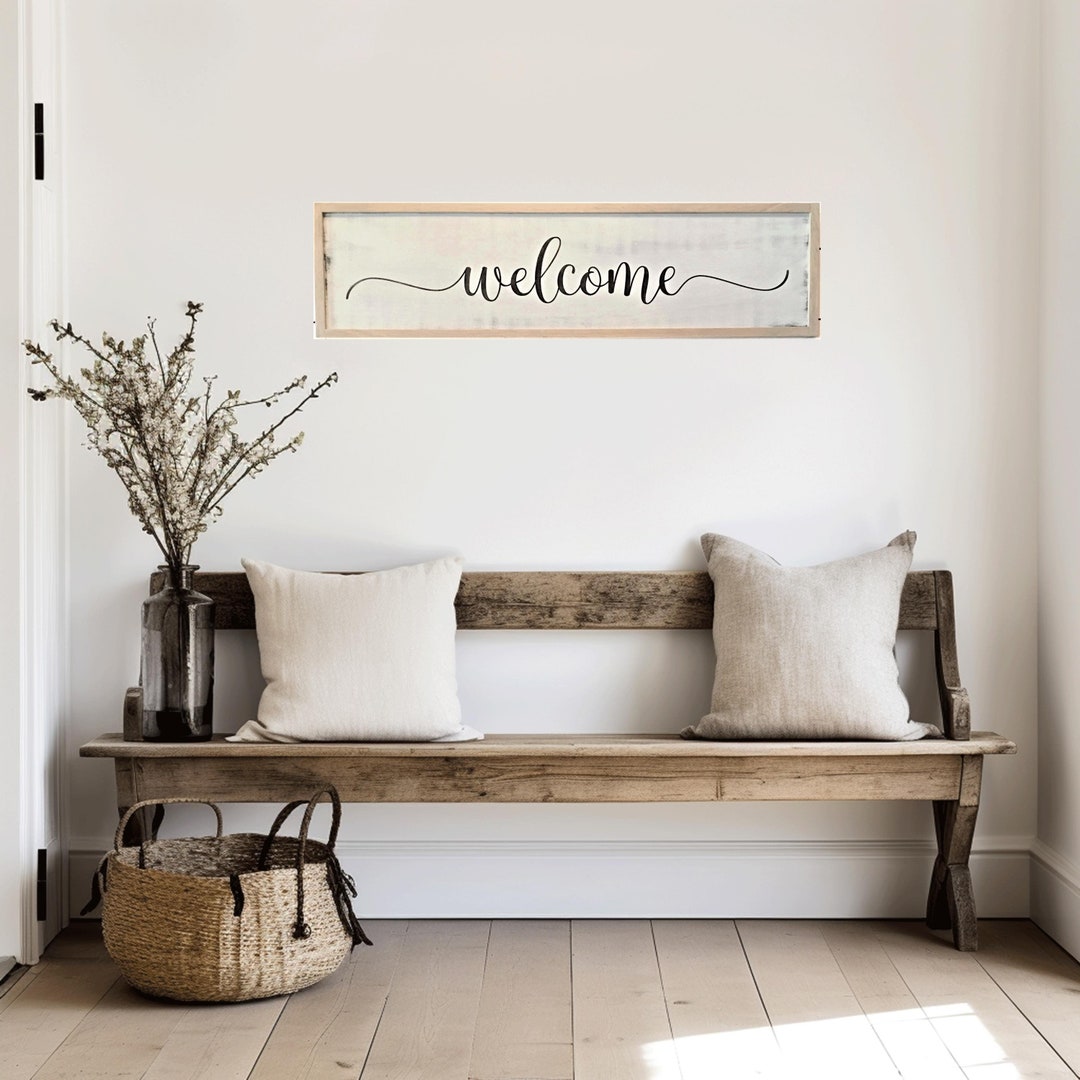 Welcome Sign | Entryway Wall Decor - Etsy