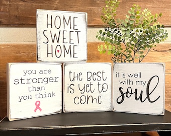 Wood Block Signs - Etsy