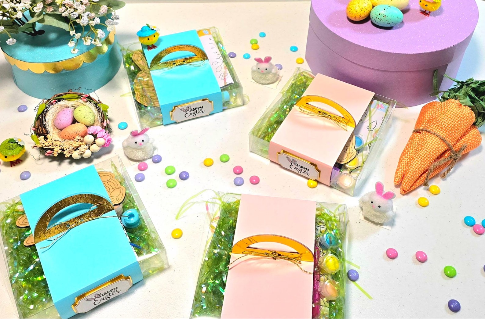 Personalized Easter Bunny Paint Kit ,DIY Craft Activity Set With Wooden ...