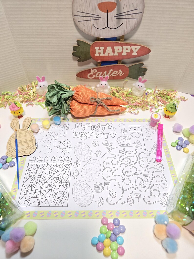Personalized Easter Bunny Paint Kit ,DIY Craft Activity Set With Wooden ...