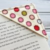 Fabric Corner Bookmark, Polka Dot Bookmark, Pink Bookmark, Daisy ...