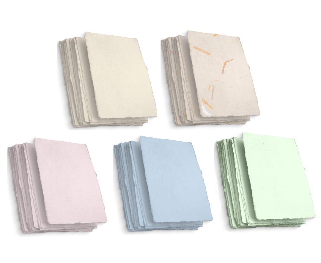 Handmade Cotton Paper, Deckle Edge, 50 Pack - Wedding Invitation, Baby ...