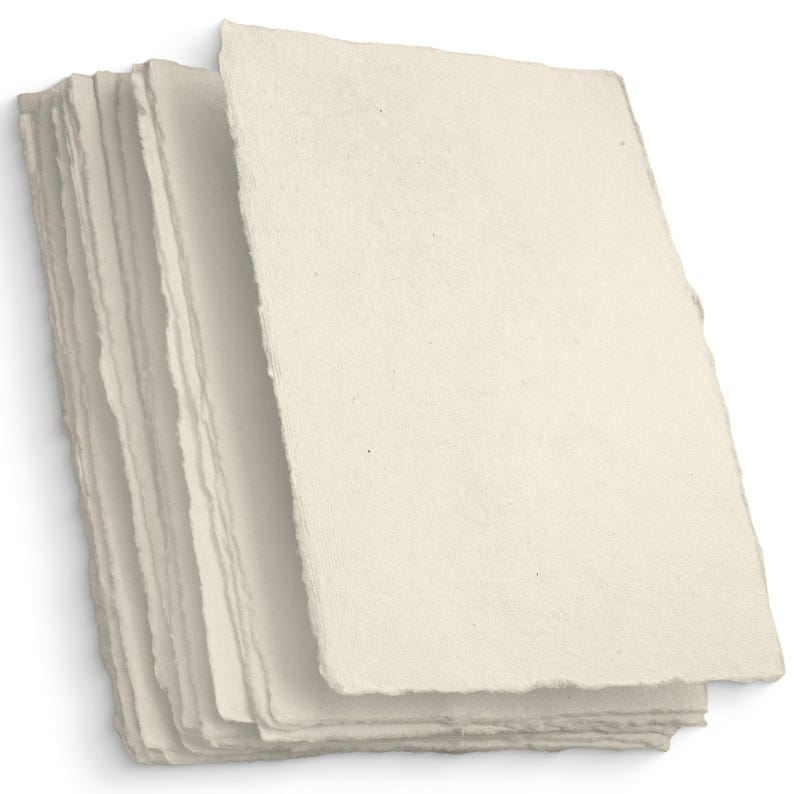 Handmade Cotton Paper, Deckle Edge, 50 Pack - Wedding Invitation, Baby ...