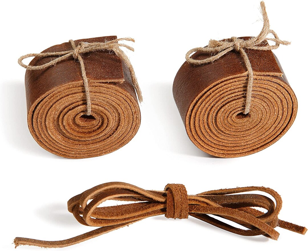 Genuine Leather Straps for Leather Crafts - Full Grain Brown Buffalo ...