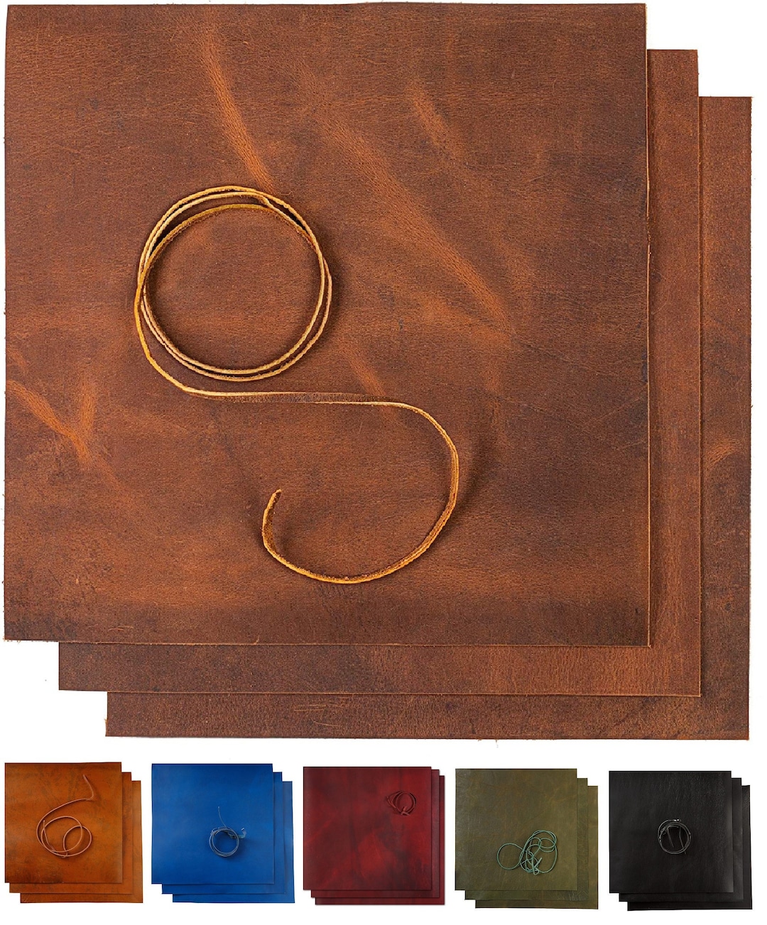 Genuine Leather Sheets for Leather Crafts, 3 X Full Grain Buffalo ...