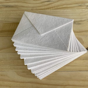 Handmade Flower Seed Envelope 4.25x6.25 Pkg of 25 Plantable Seed Paper ...