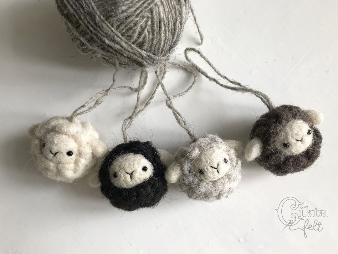 Needle Felted Miniature Sheep in 4 Color, Mini Sheep Gift, Adorable ...