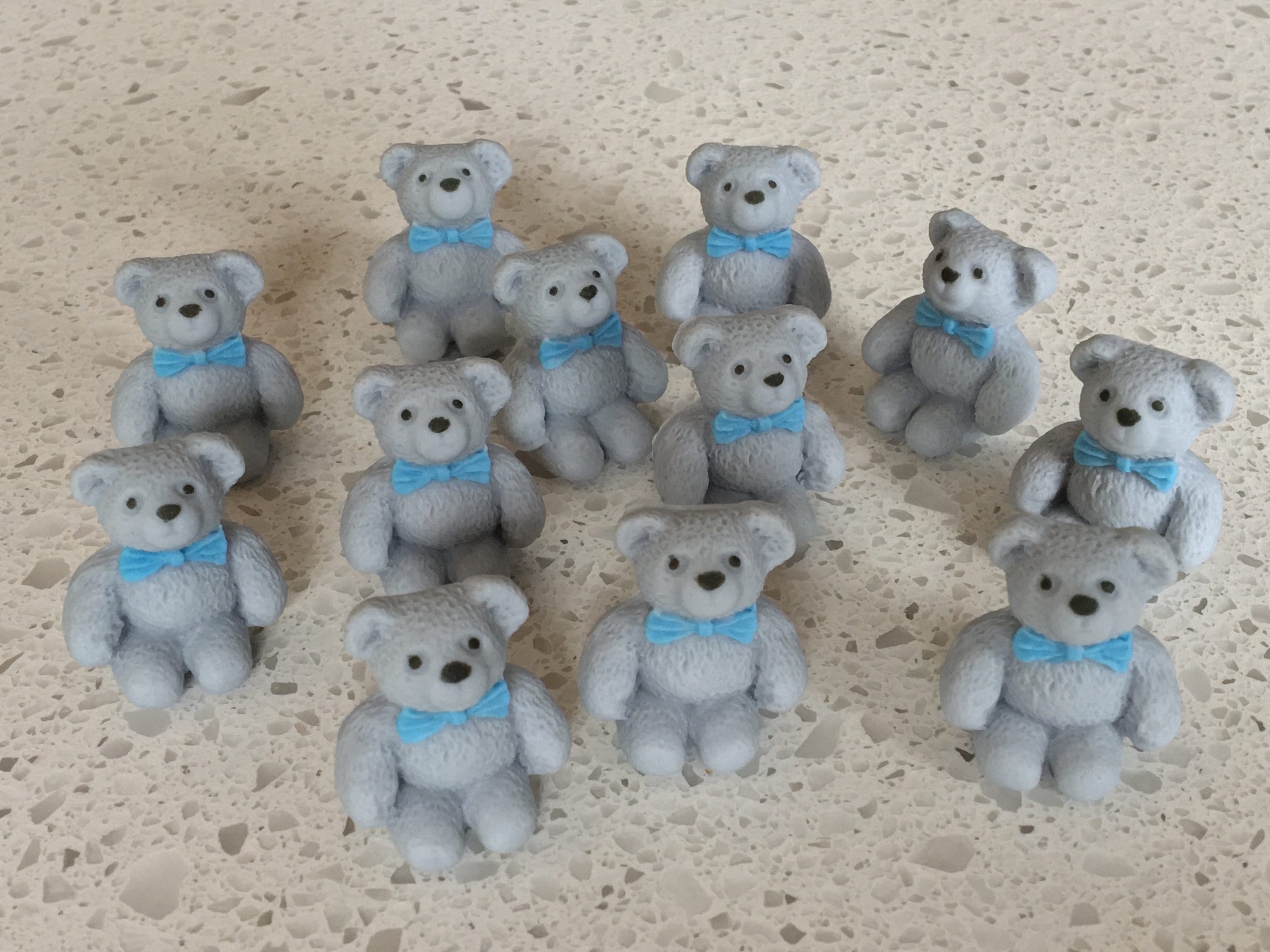 Fondant Teddy Bears Cupcake Toppers Edible Teddy Bear - Etsy