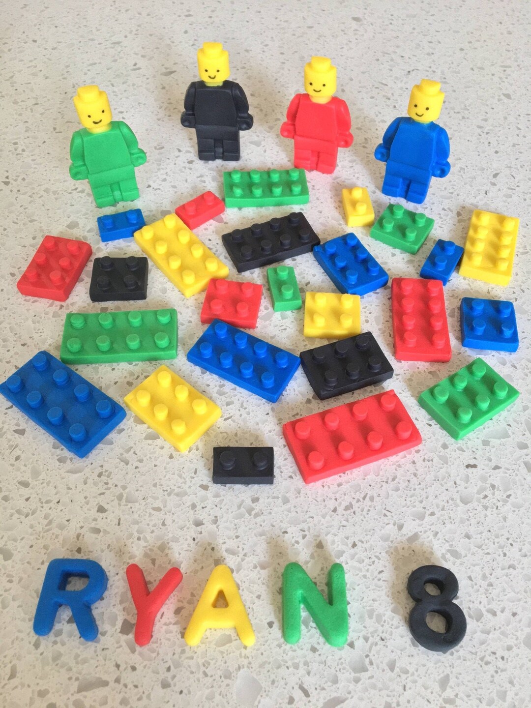 Fondant Building Blocks, Edible Building Bricks, Mini Figures ...