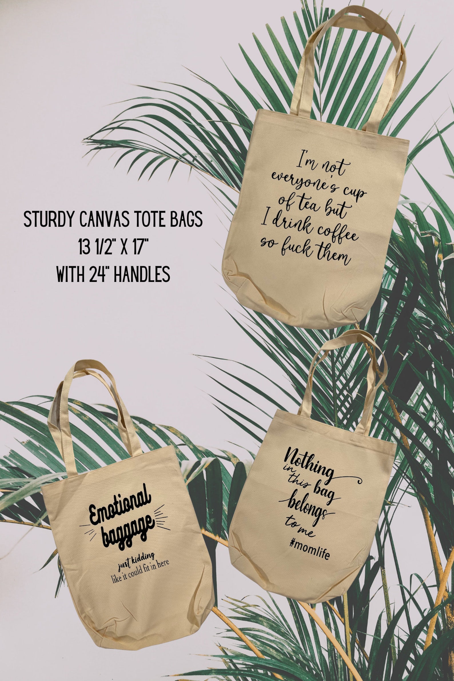 Funny Canvas Tote Bags Shopping - Custom Made, Gifts/birthday for Her ...