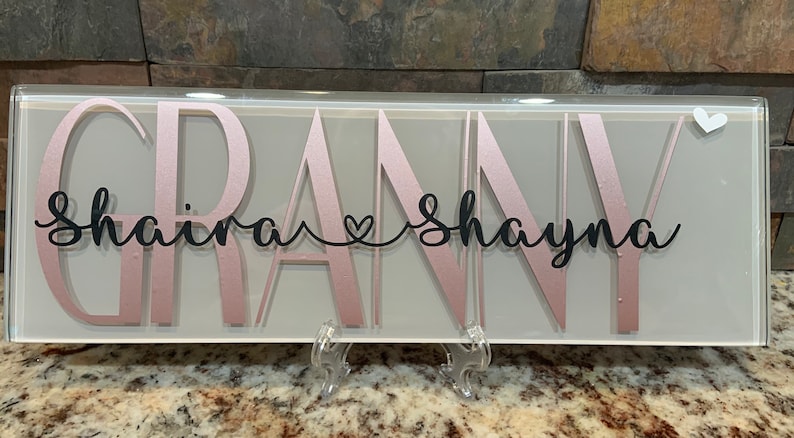 Personalized Glass Tiles for Mom - 4x12 MOM With Names, Mothers Day - Etsy