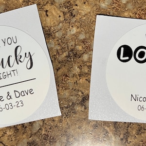 2" Round Lotto Favor Stickers... for Wedding/graduation/shower Favors ...