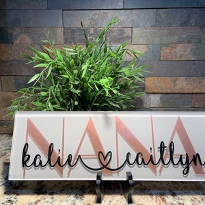 Personalized Glass Tiles for Mom - 4x12 MOM With Names, Mothers Day - Etsy
