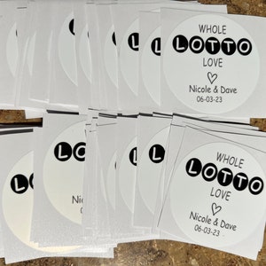 2" Round Lotto Favor Stickers... for Wedding/graduation/shower Favors ...