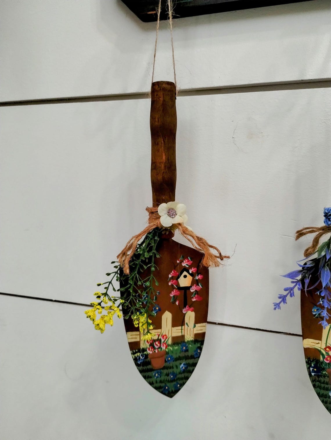 Decorative Garden Spade Tool, Vintage Hand Painted Hand Shovel, Trowel ...